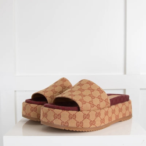 Gucci | Shoes | Authentic Gucci Platform Slides | Poshmark